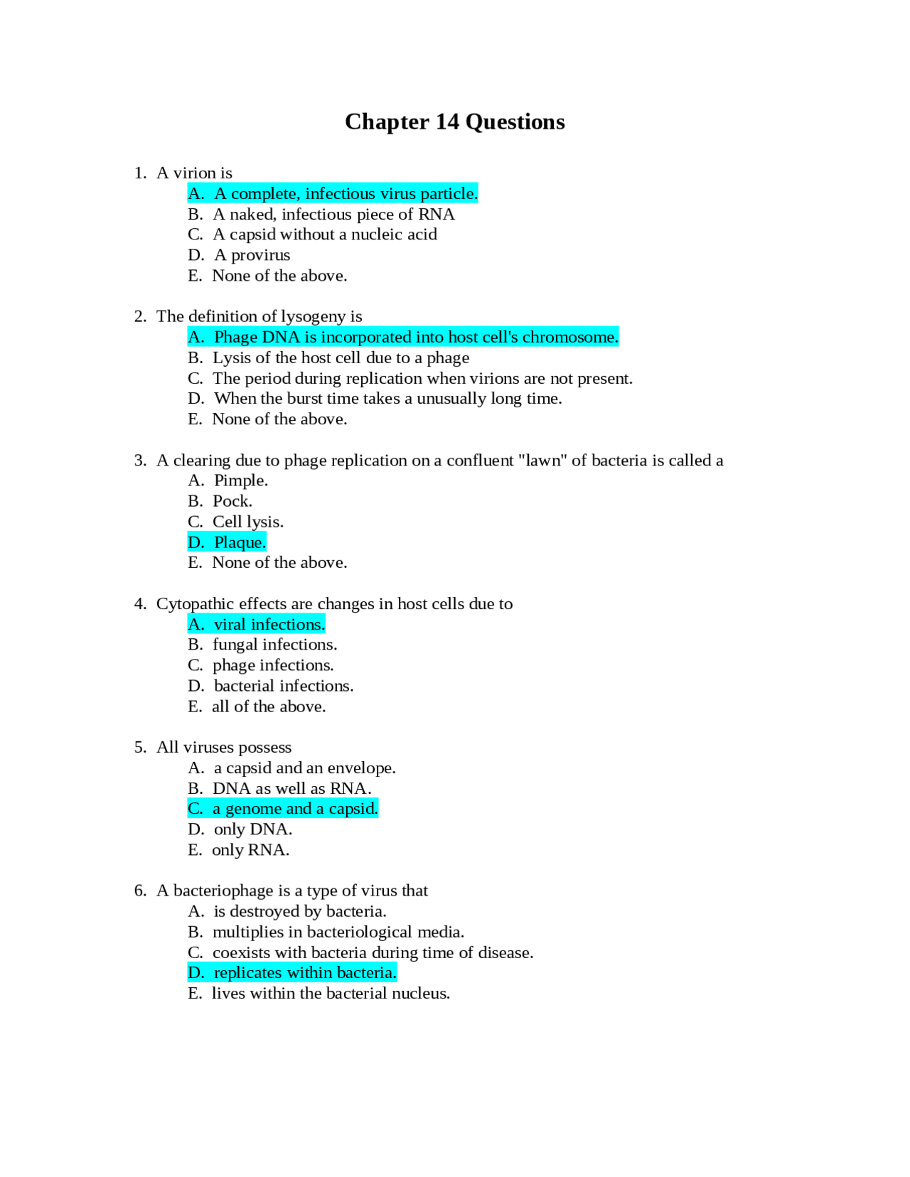 20 Solved Mcqs On Microorganisms And Man Quiz 14 Biol 1011