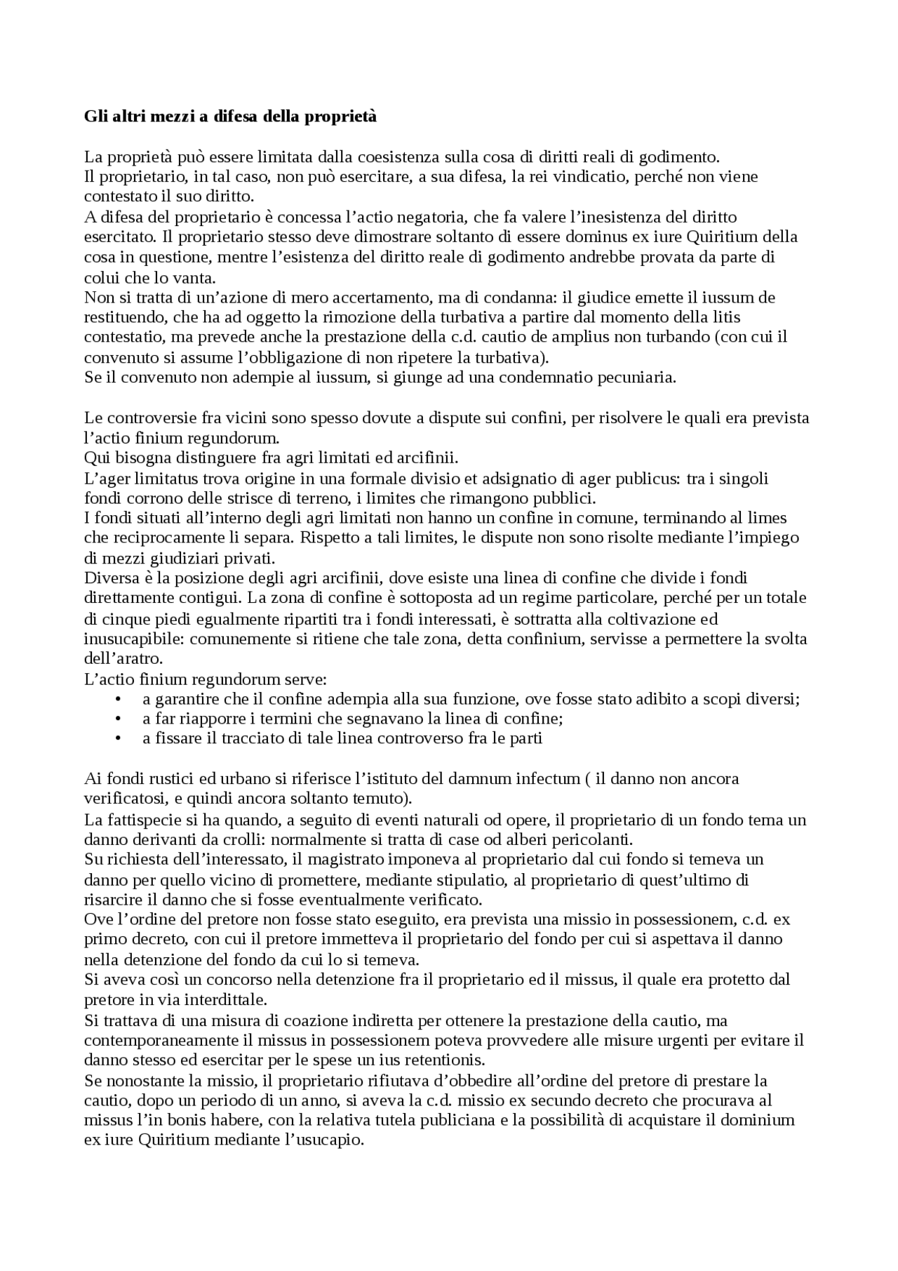 Diritti Reali Docsity