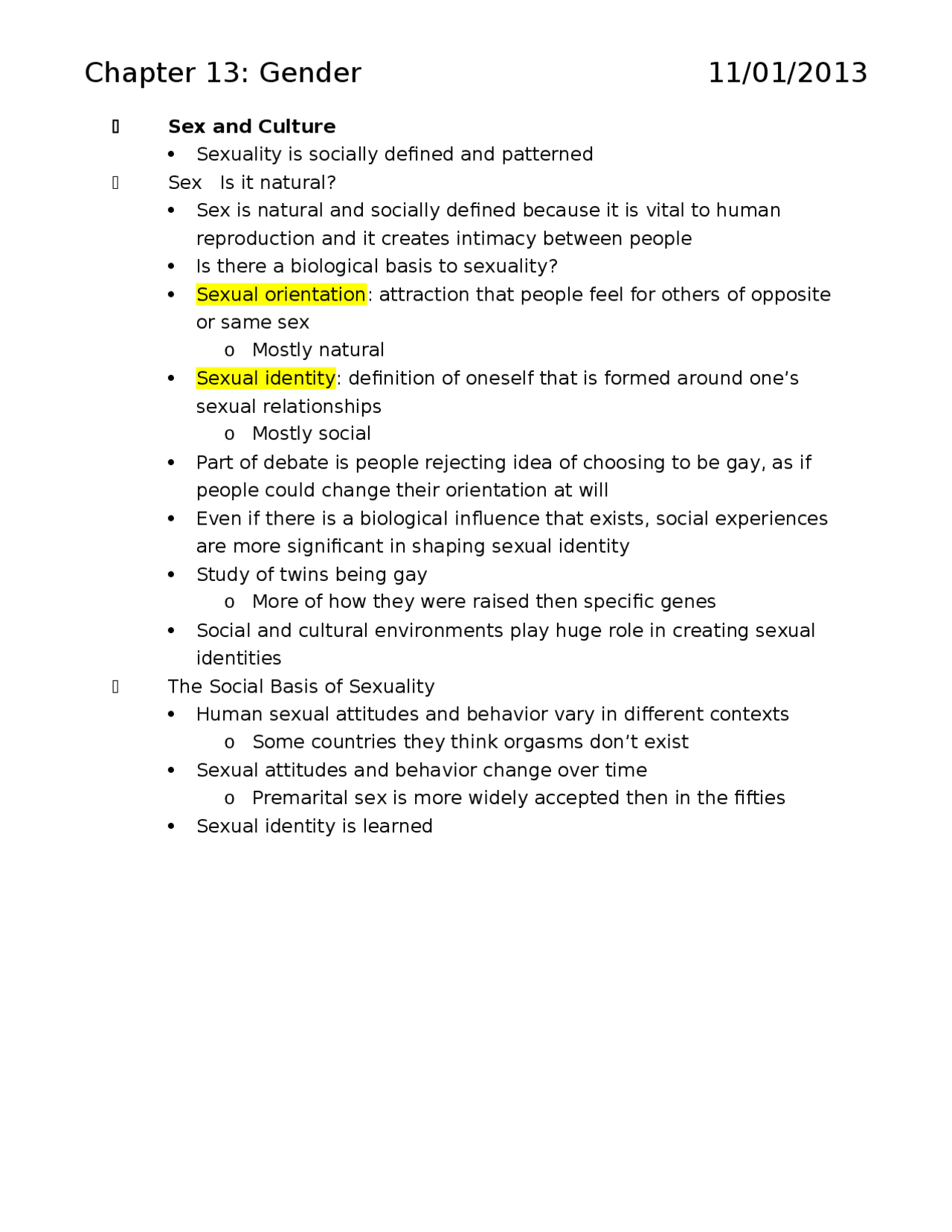 Notes On Sex And Culture Gender Introduction To Sociology Principles 034 001 Docsity