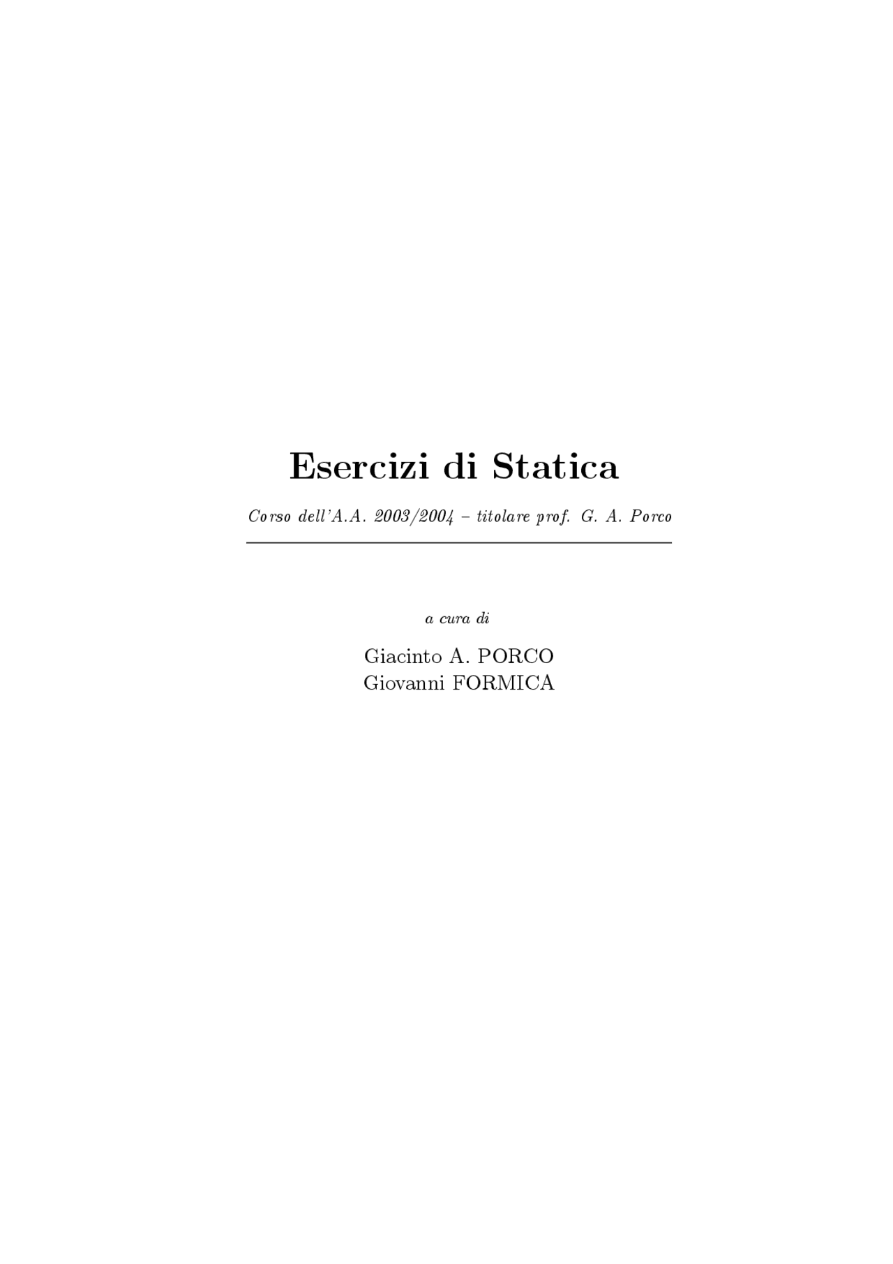 Statica Slides Of Statics Docsity