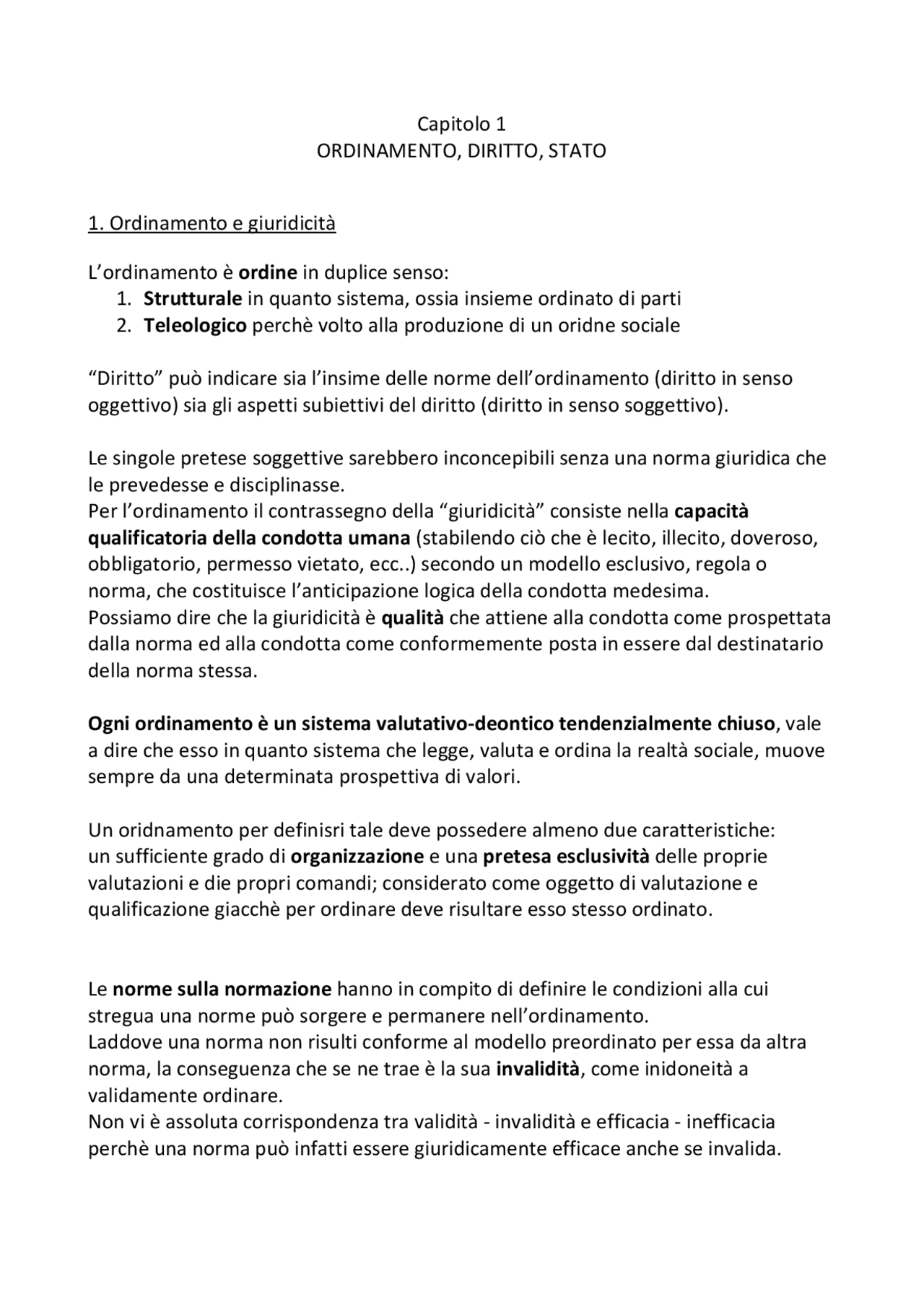Ordinamento Diritto Stato Appunti Di Diritto Pubblico Docsity