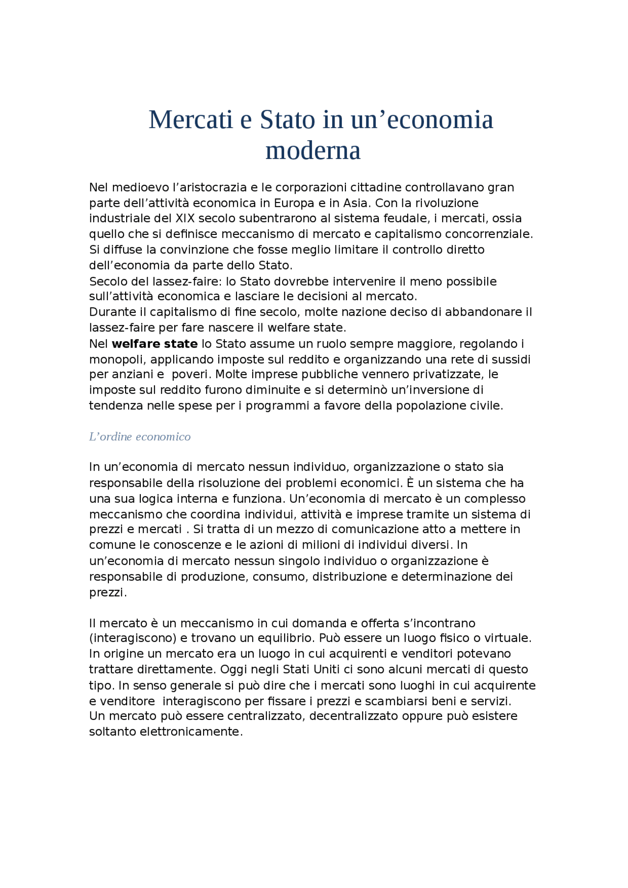 Capitolo 2 - Economia, XIX edizione, A. Samuelson, D. Nordhaus, A. Bollino - Docsity