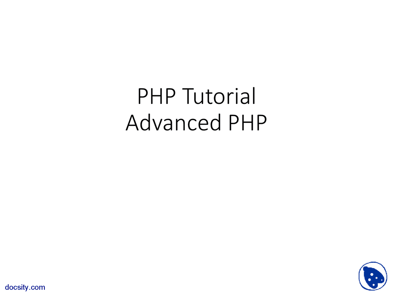 Advanced Php Tutorial Php Programming Lecture Slides Docsity 1123