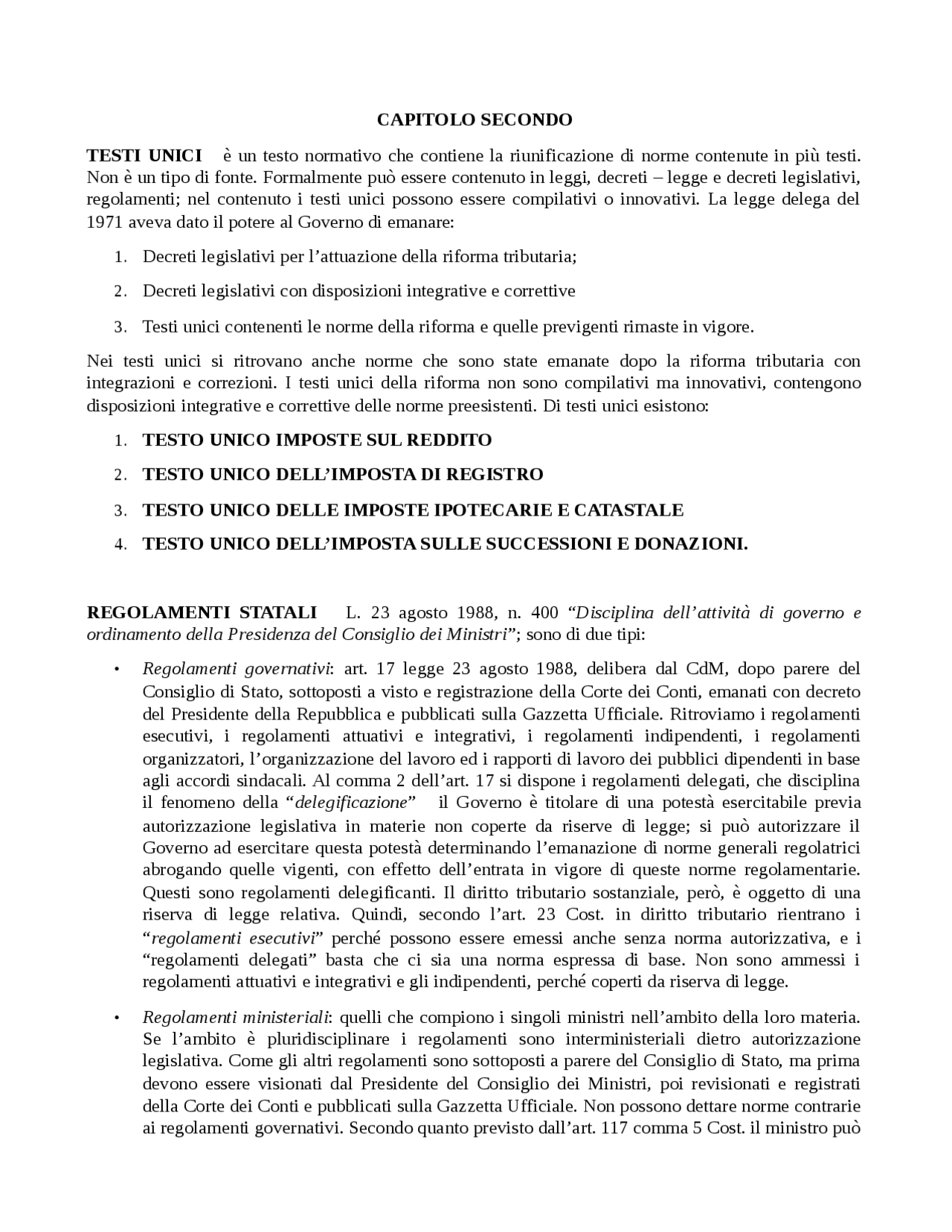 Diritto Tributario Docsity