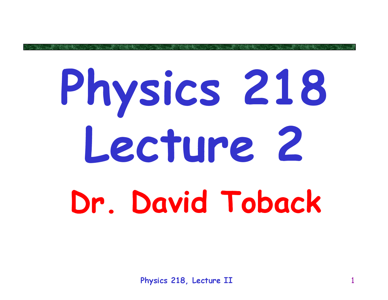 Calculus - Mechanics - Lecture Slides - Docsity