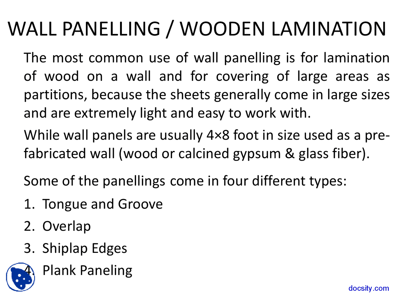 Wall Planning Architectural Assistantship Lecture Slides Docsity