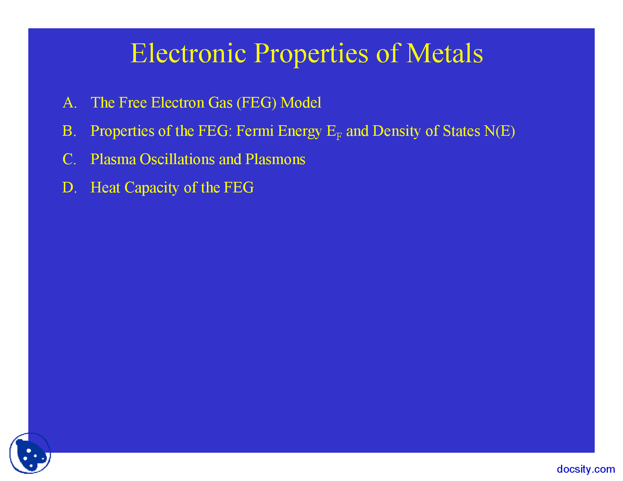 Electronic Properties Of Materials Solid State Physics Lecture