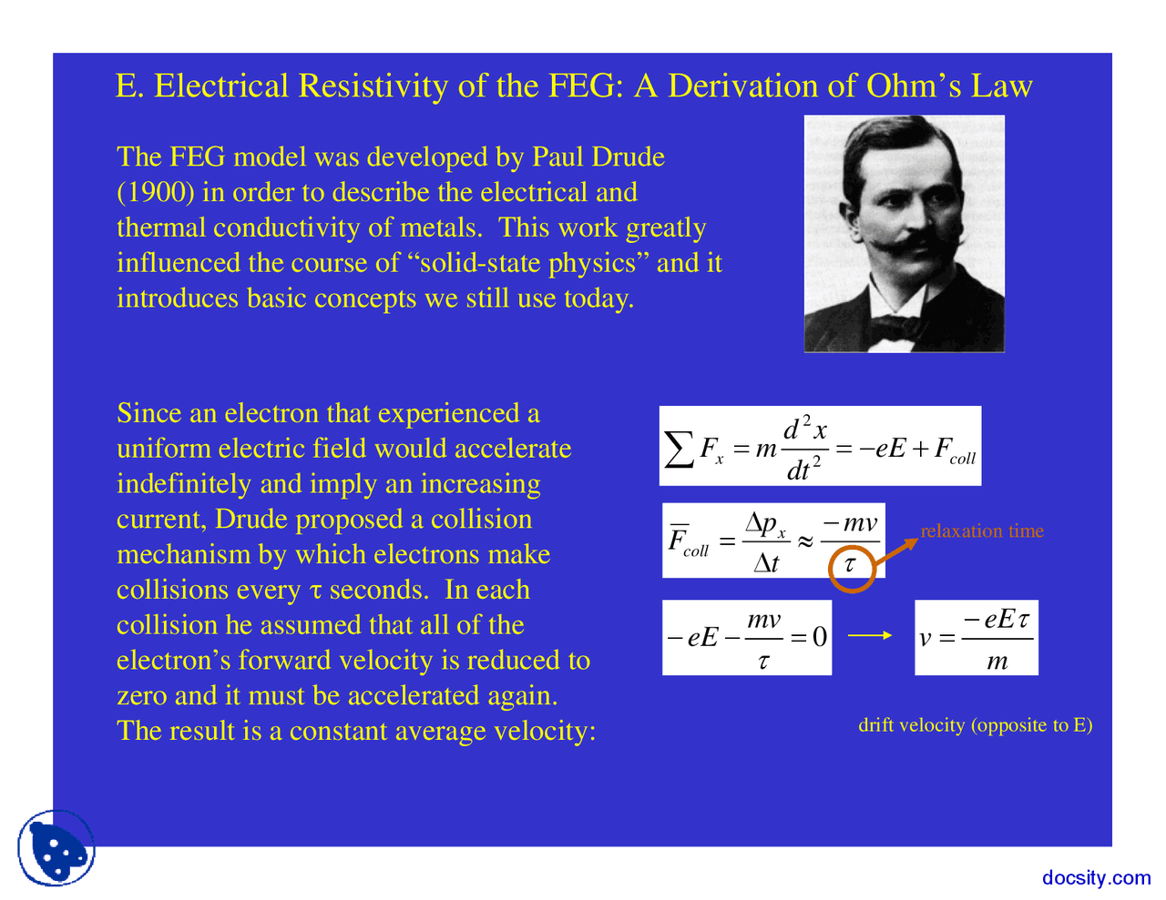 Electrical Resistivity Of Efg Solid State Physics Lecture Slides