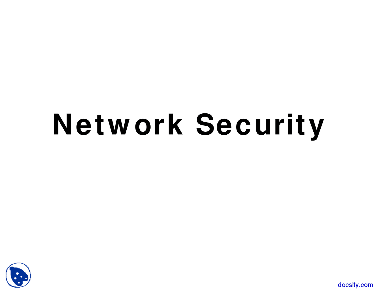 Network Security Electrical Engineering Lecture Slides Docsity