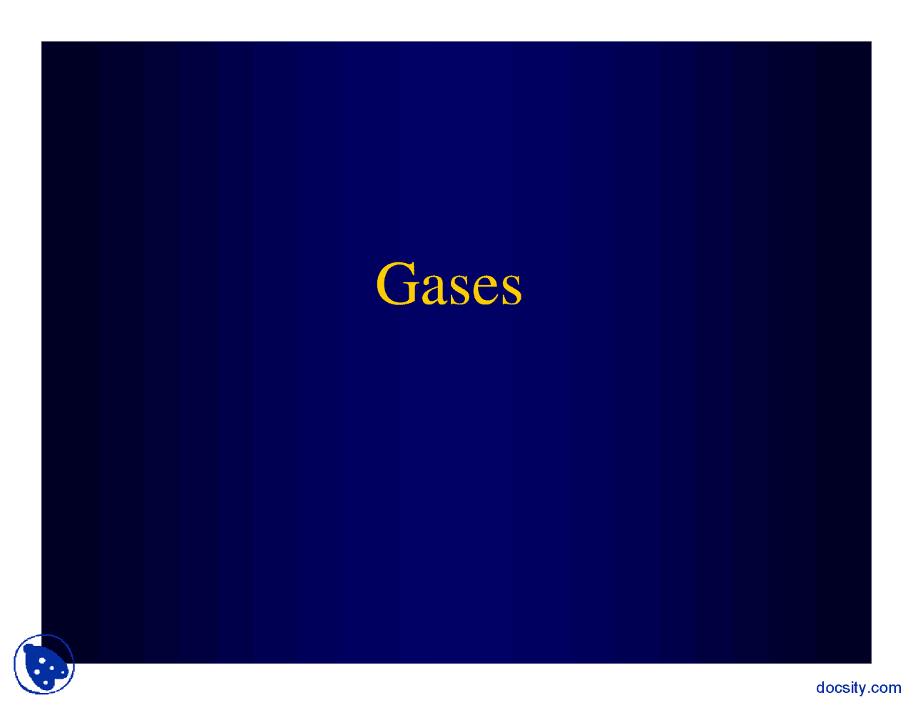 Gases General Chemistry Lecture Slides Docsity