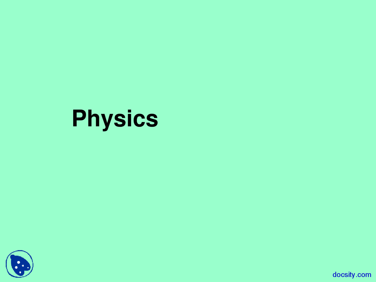 Kinematics Advance Physics Lecture Slides Docsity