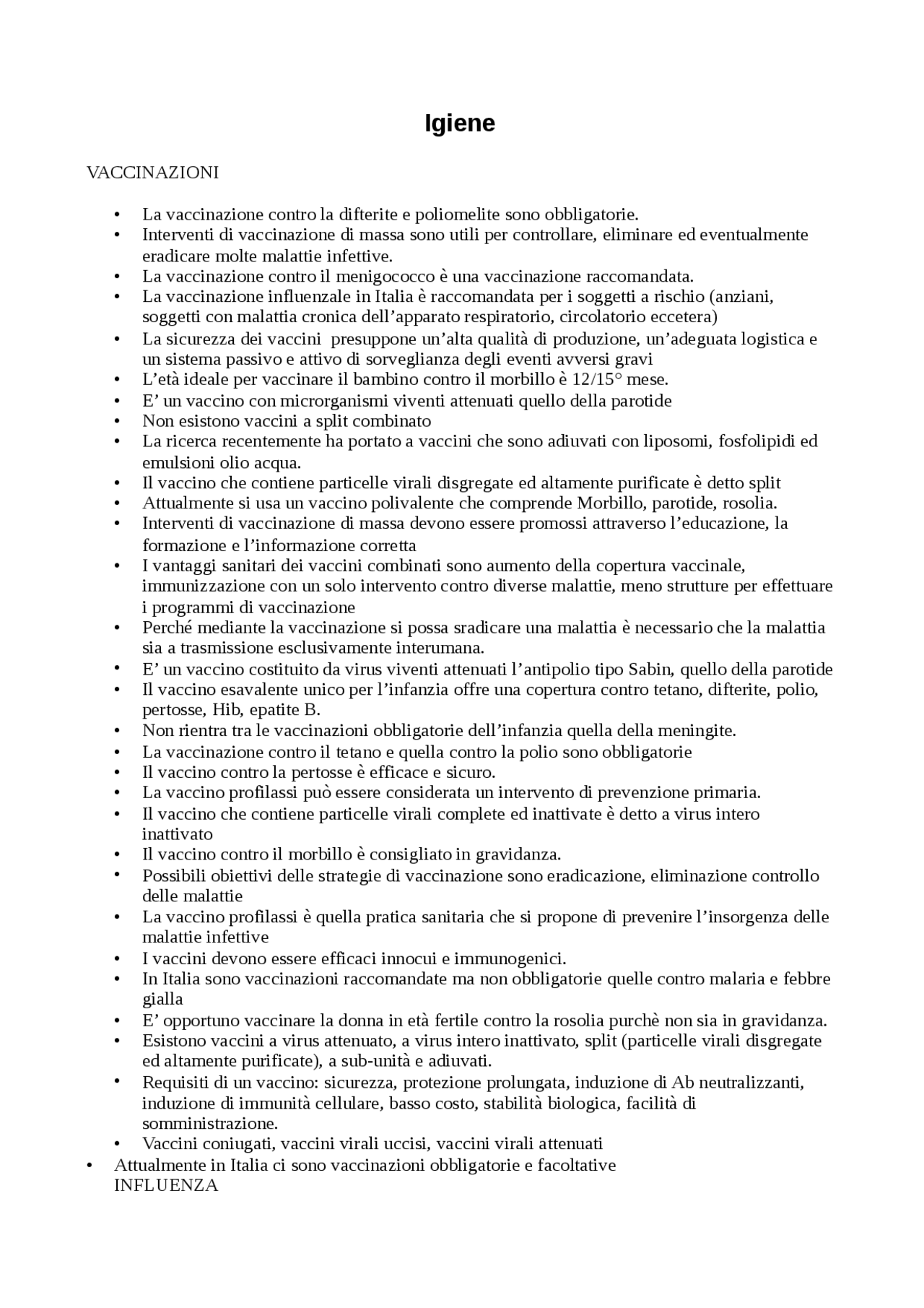Igiene Docsity