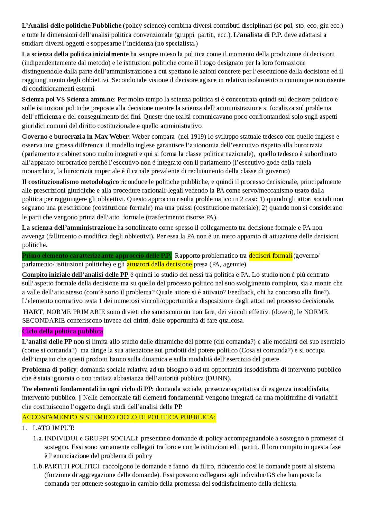 Riassunti Analisi Pp Docsity