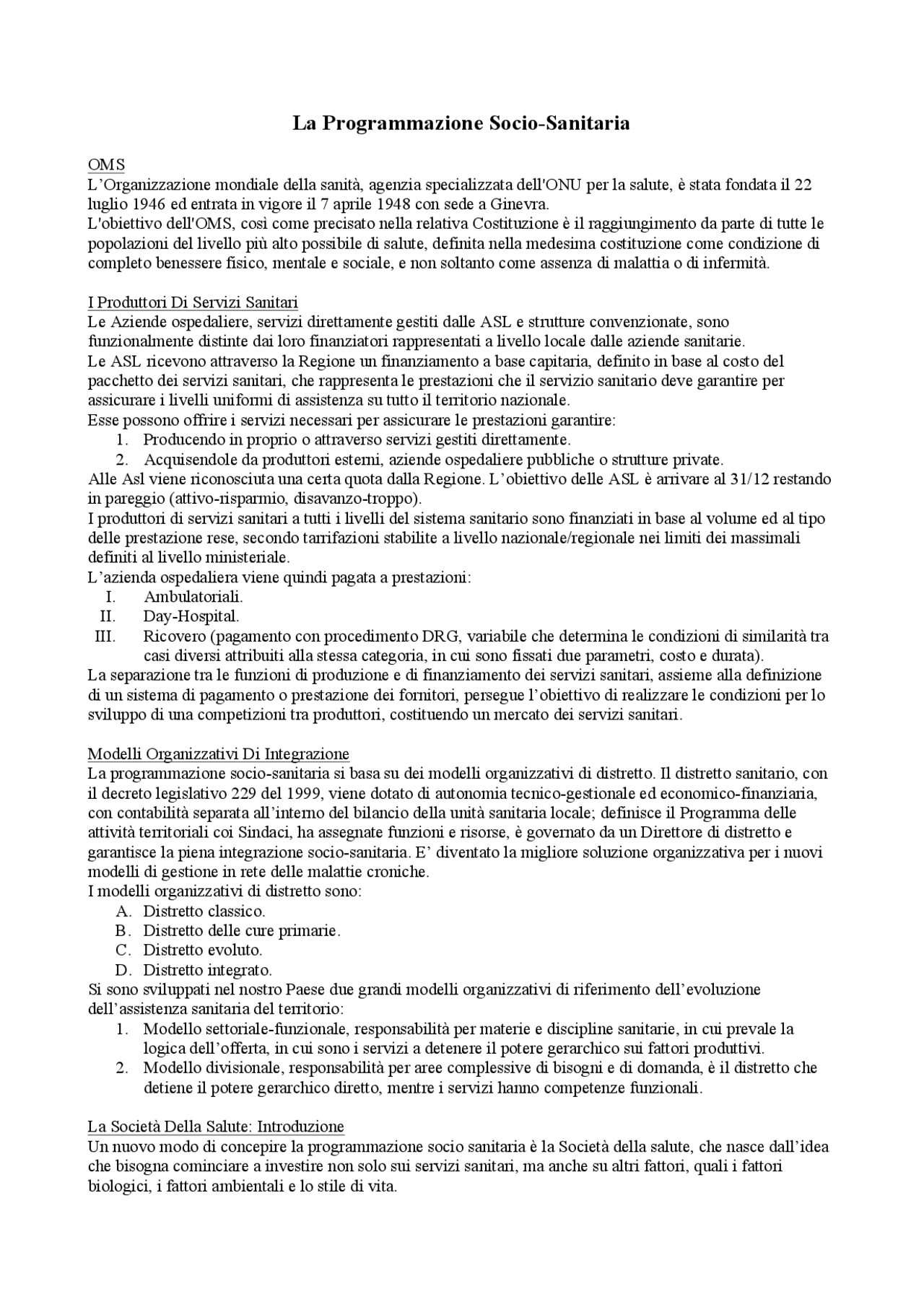 Appunti Esame Di Igiene Maccari Università Di Pisa Docsity