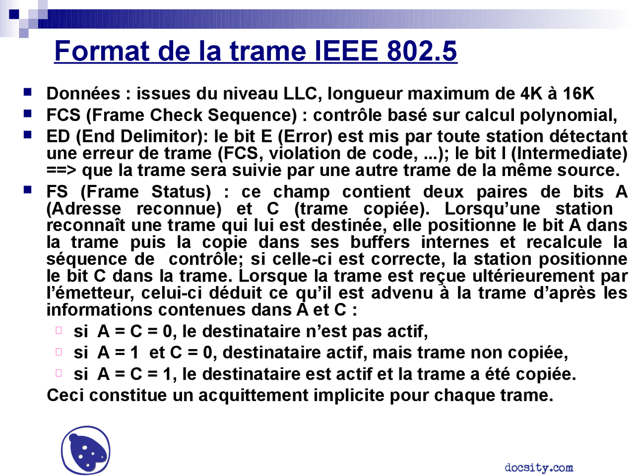 Notes Sur Les Réseaux 9° Partie Docsity
