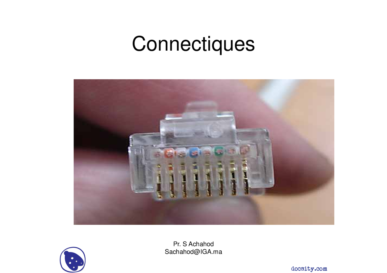 Notes Sur Le Câblage De Réseau 3° Partie Docsity