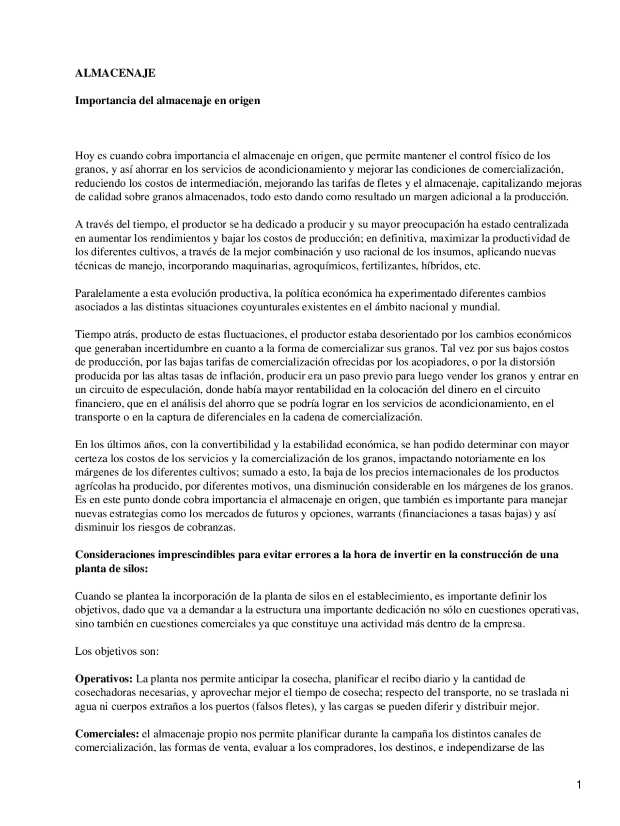 Apuntes Sobre El Almacenaje Docsity