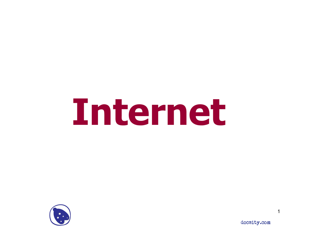 Notes Sur Internet Docsity