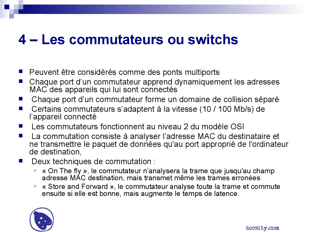Notes Sur Les Réseaux 7° Partie Docsity