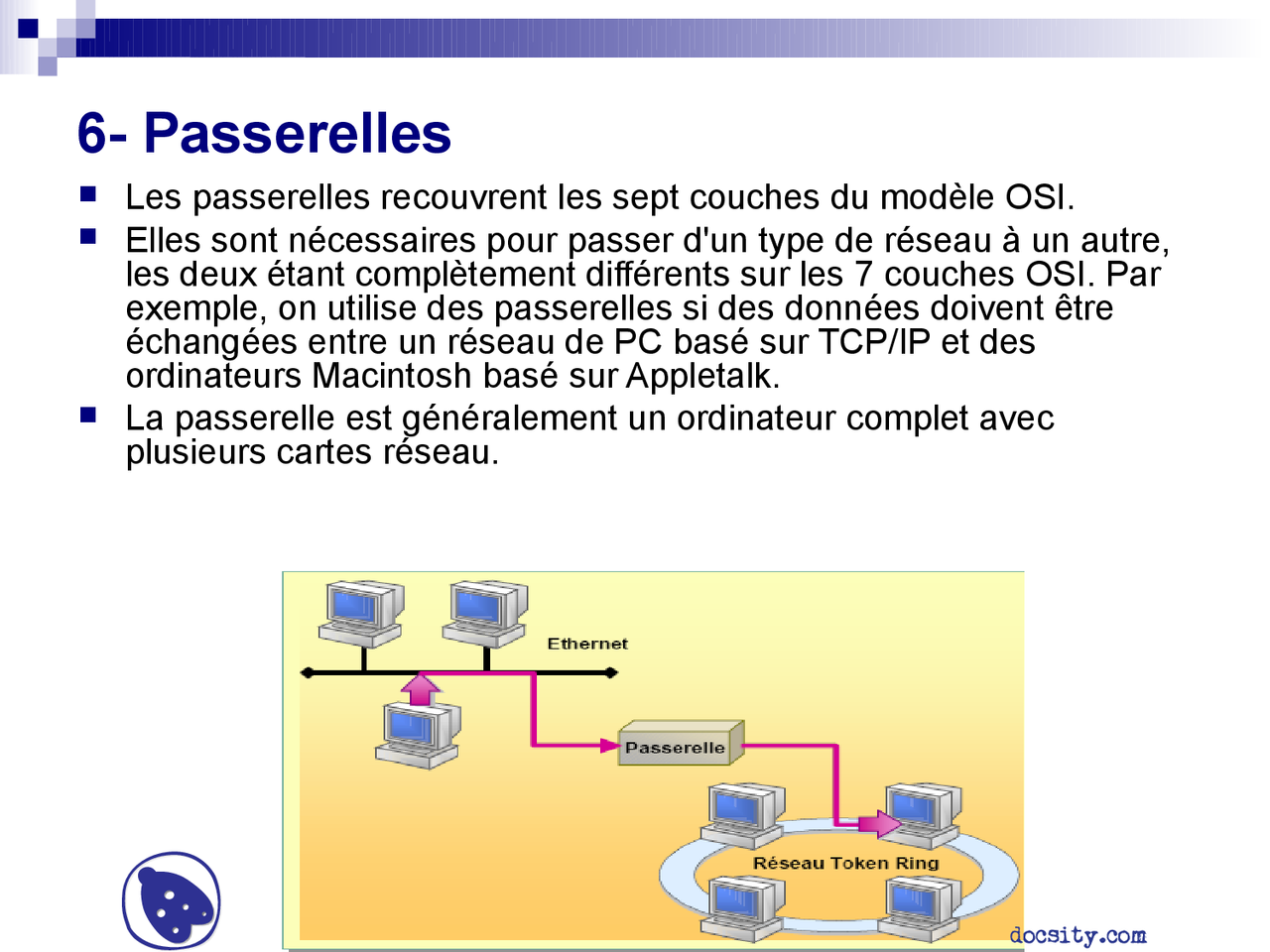Notes Sur Les Réseaux Docsity