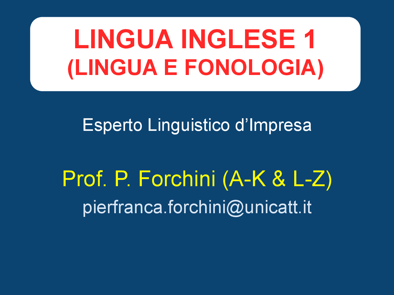 Inglese Fonologia 1 Docsity