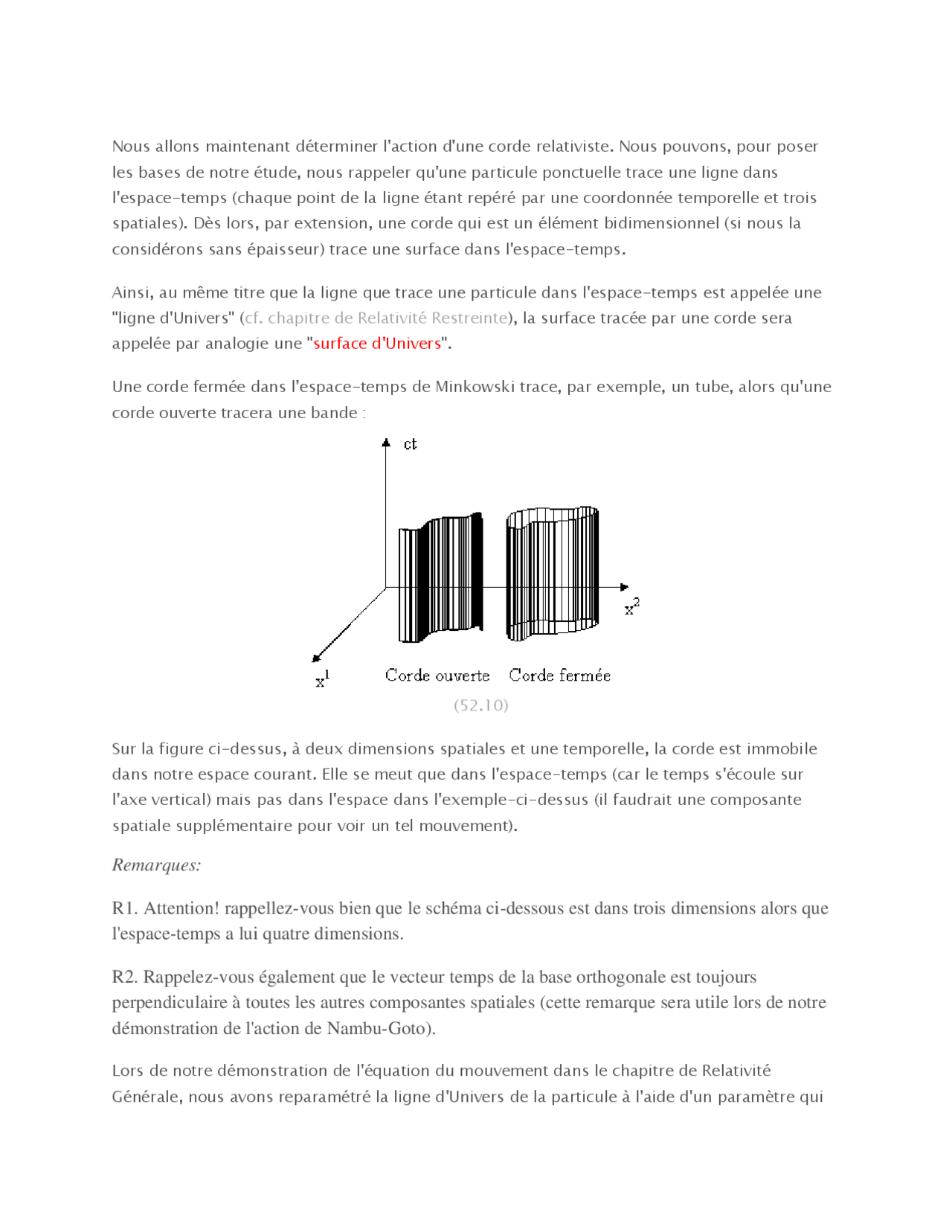 Notes Sur Léquation Donde Relativiste Dune Corde Transversale Docsity