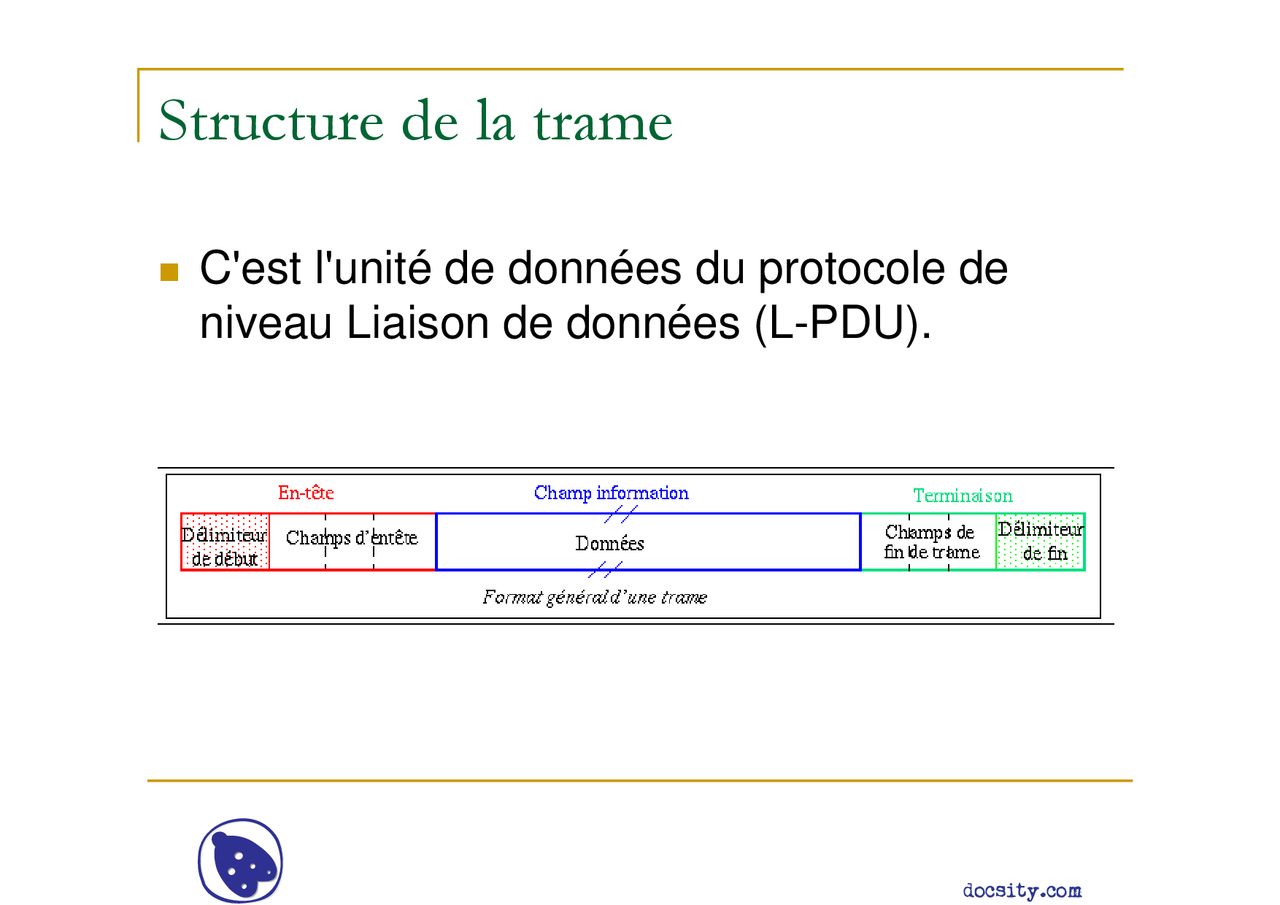 Notes sur la structure de la trame - Docsity