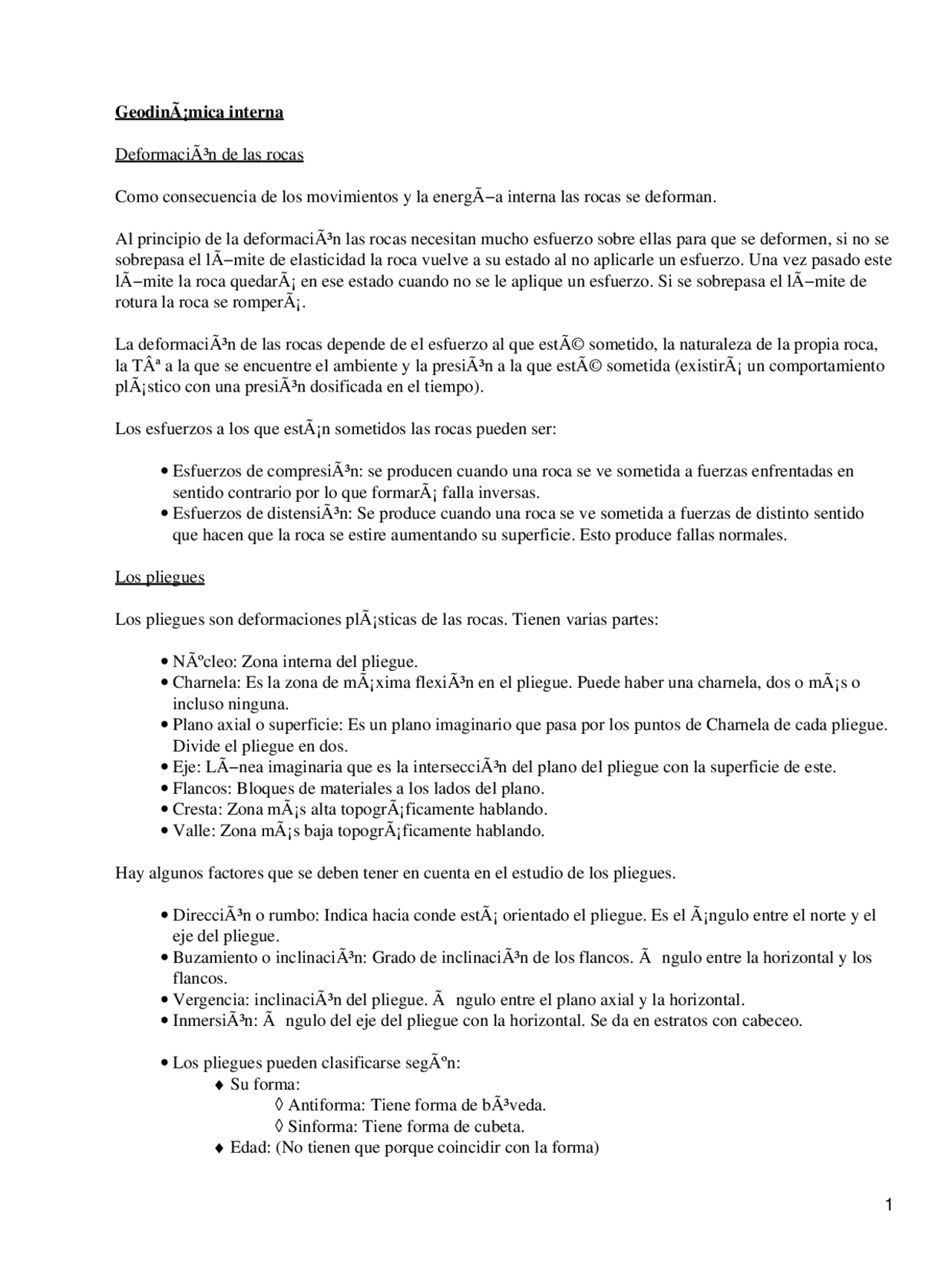 Apuntes Sobre La Geodinámica Interna Docsity