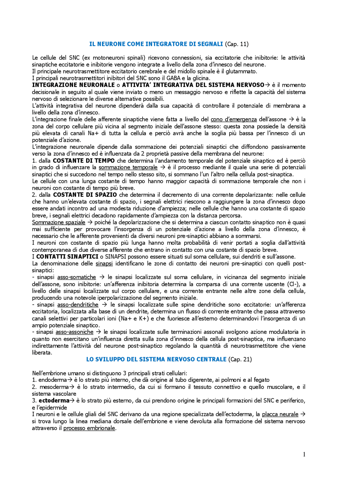 Principi Di Neuroscienze Kandel Docsity