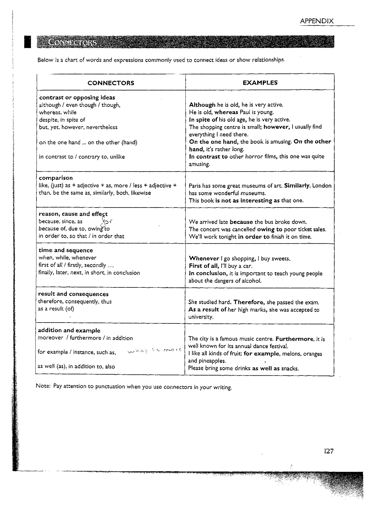 Connectors - lengua inglesa - Docsity