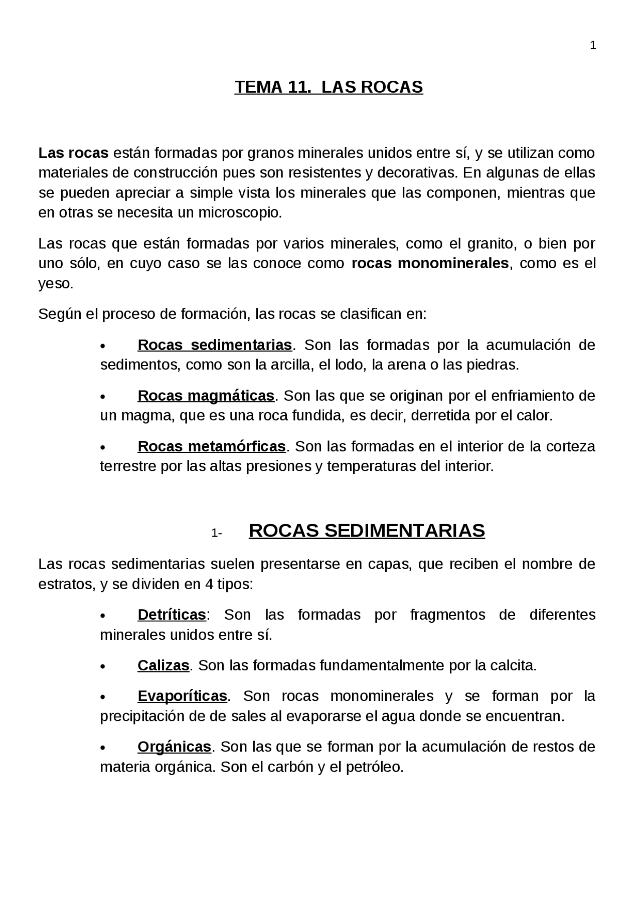 Apuntes Sobre Las Rocas Apuntes De Geología Docsity