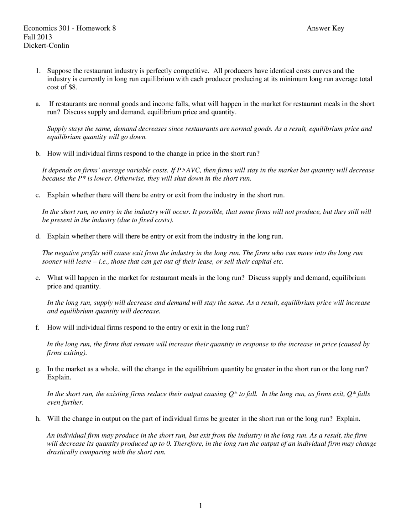 Intermediate Microeconomics Homework Solved Quiz Ec 301 Docsity