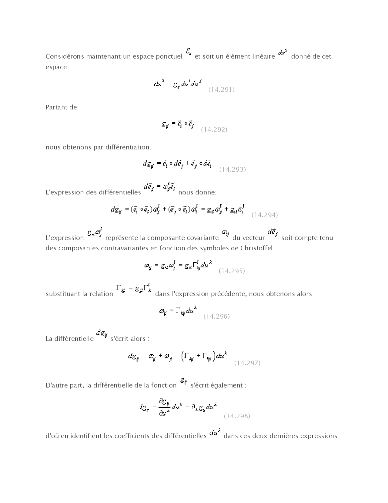 Notes Sur Les Symboles De Christoffel 2° Partie Docsity