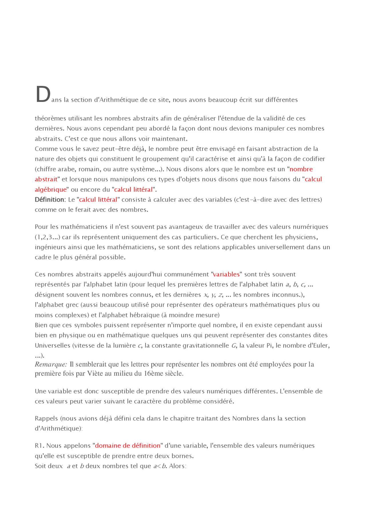 Notes Sur Lintroduction Aux Notions Mathématiques 2° Partie Docsity