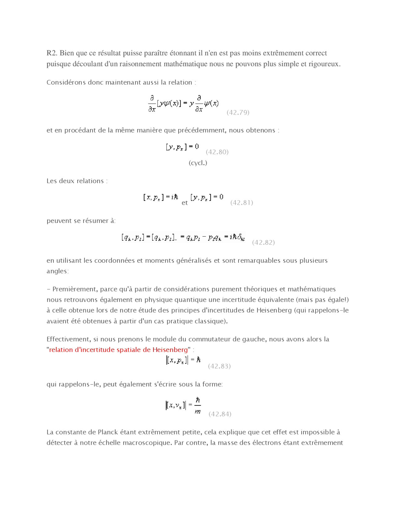Notes Sur Lalgèbre Quantique 2° Partie Docsity