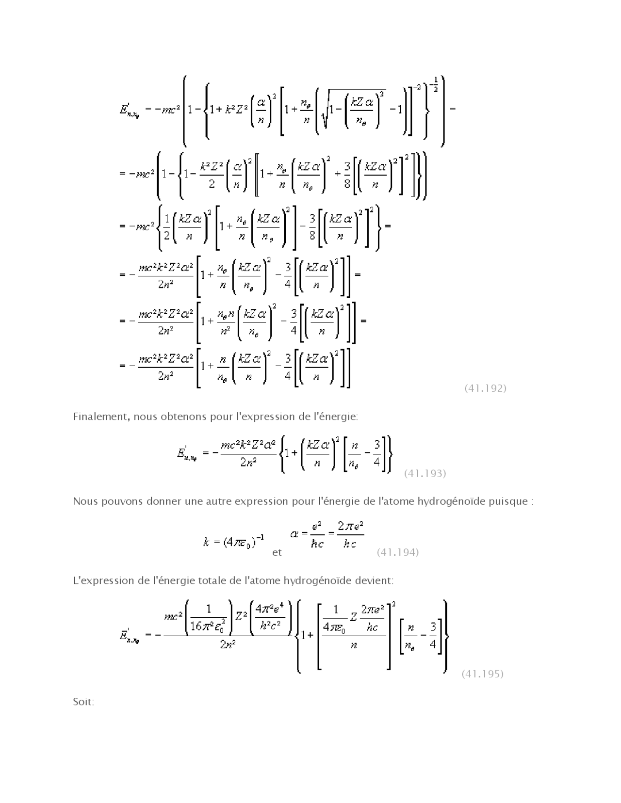 Notes Sur Le Modèle Relativiste De Sommerfeld 3° Partie Docsity