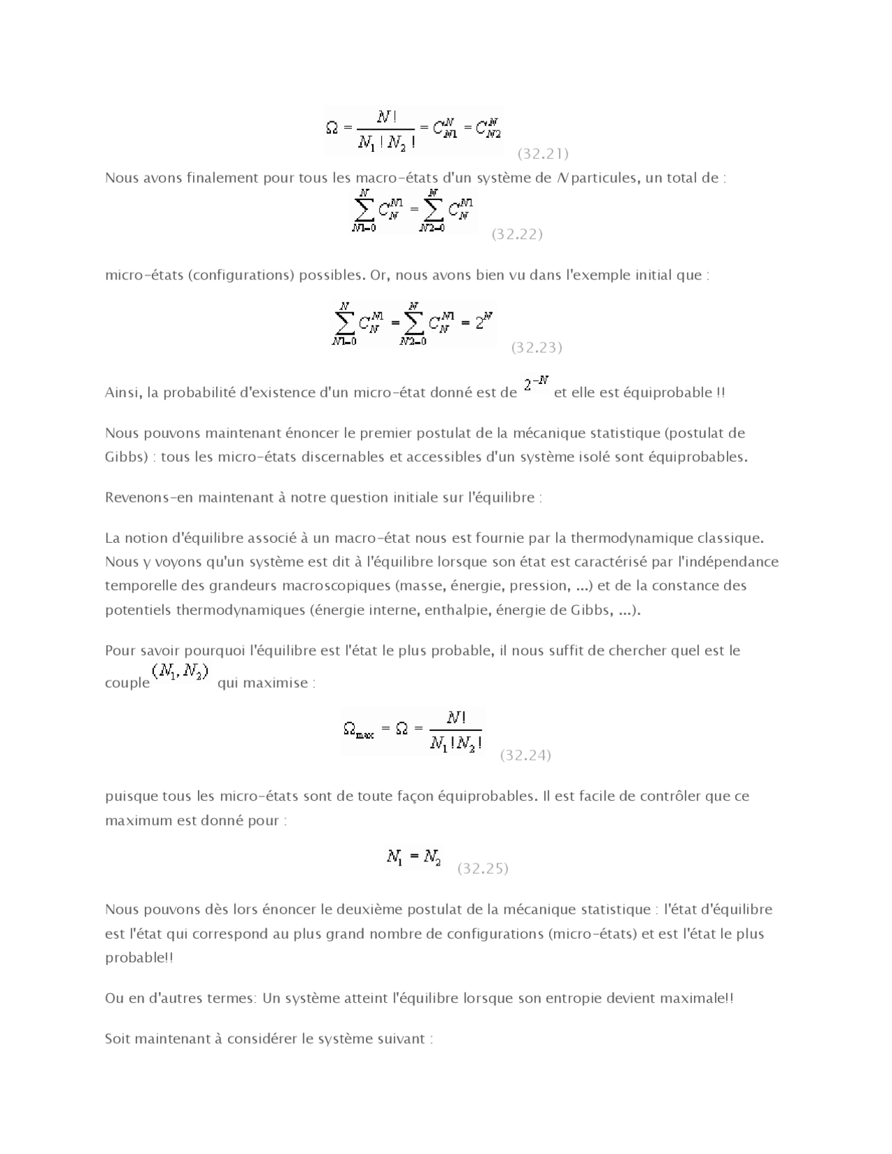 Notes Sur La Mécanique Statistique 2° Partie Docsity