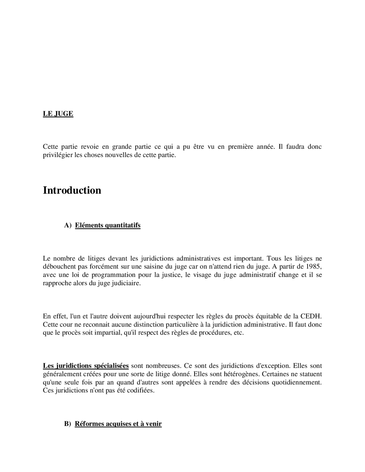 Note Sur La Notion De Juge 1° Partie Docsity