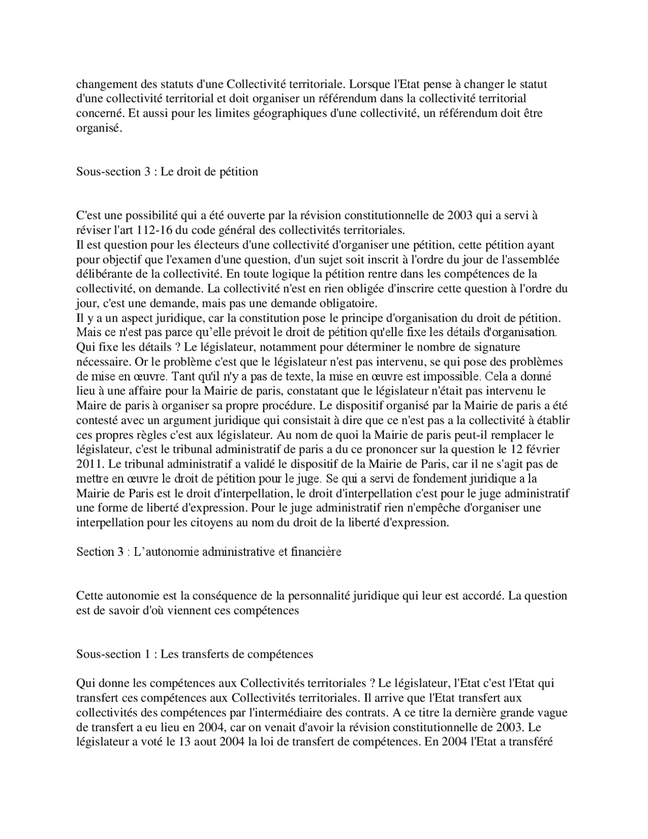 Notes Complètes Sur Les Institutions Administratives 3° Partie Docsity