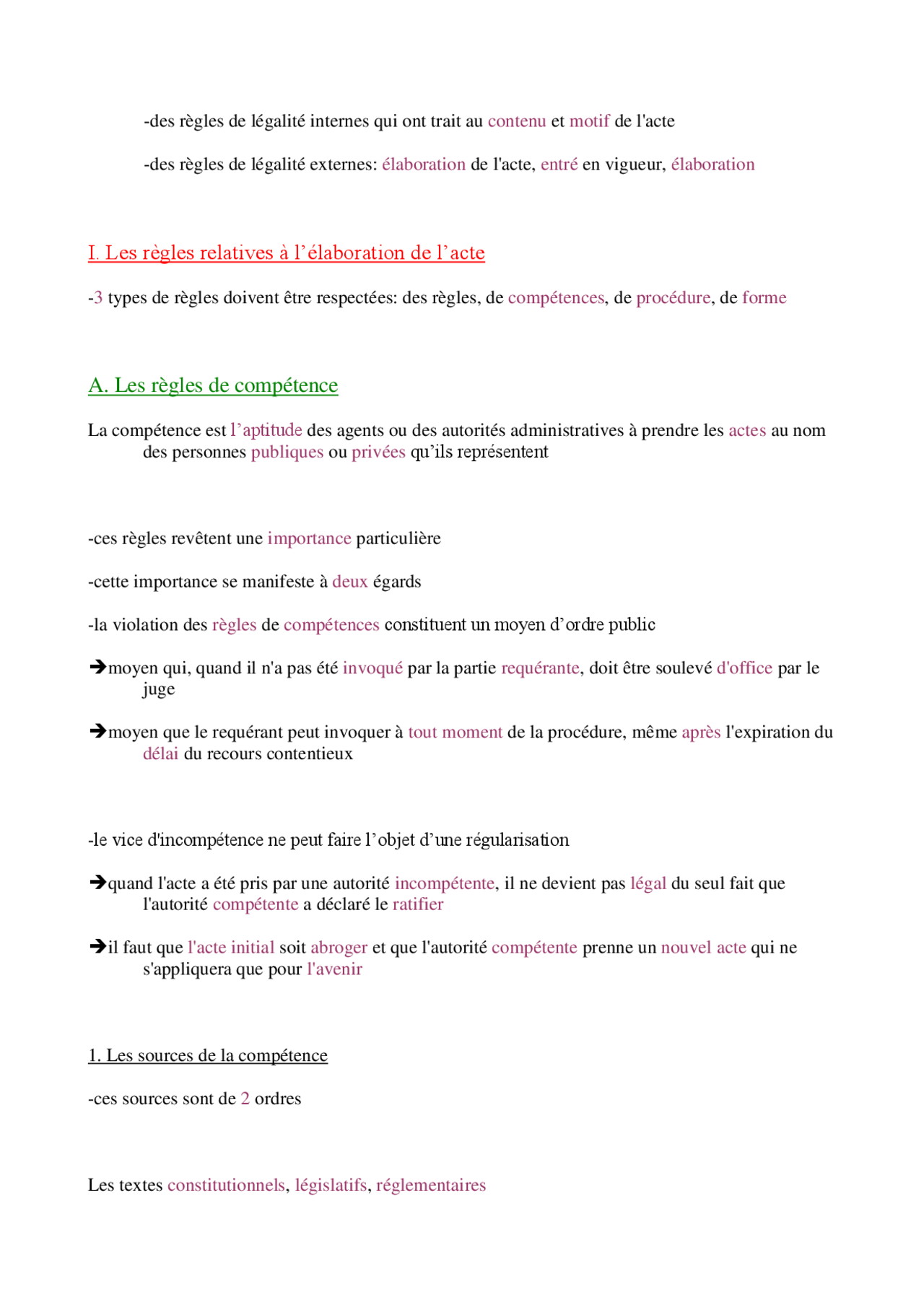 Notes Sur Lacte Administratif Unilatéral 2° Partie Docsity