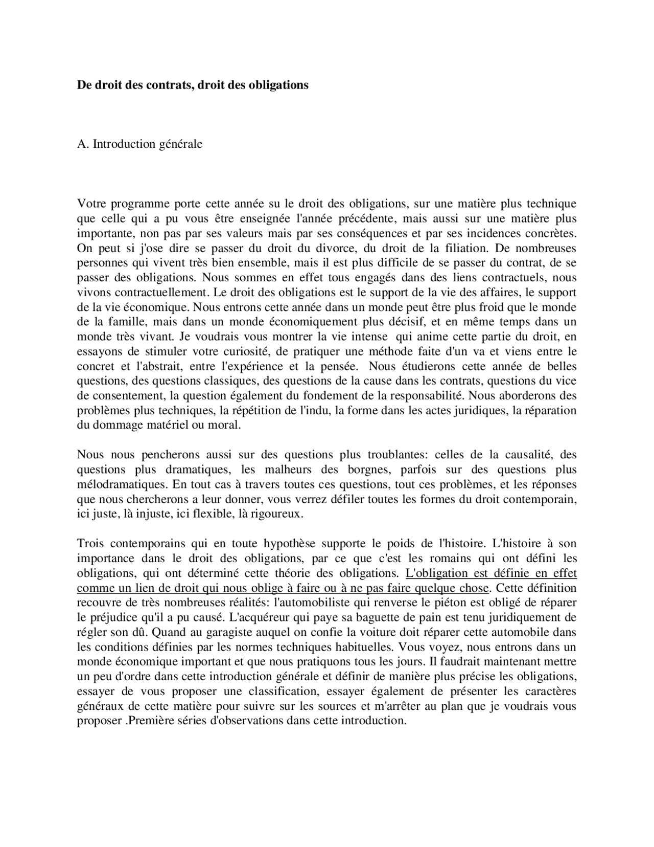 Rèsumé Sur La Classification Des Obligations 1° Partie Docsity