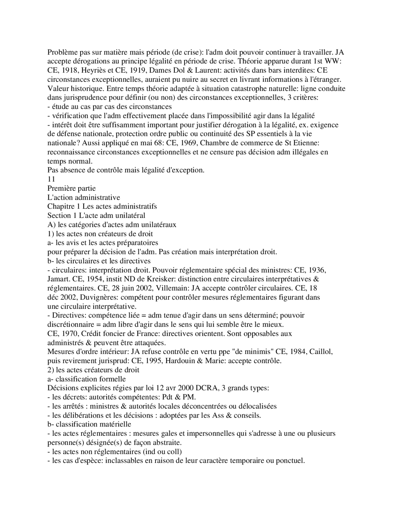 Notes Sur Les Principes Généraux De Droit Administratif 2° Partie