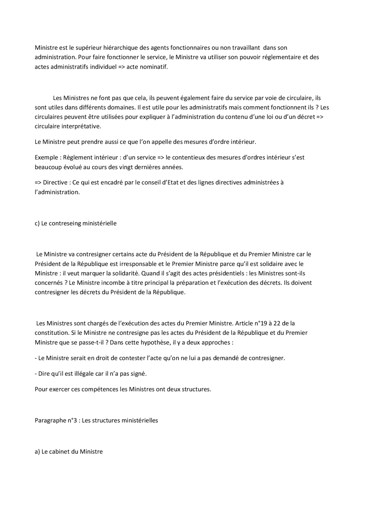 Notes Sur Ladministration Detat 2° Partie Docsity