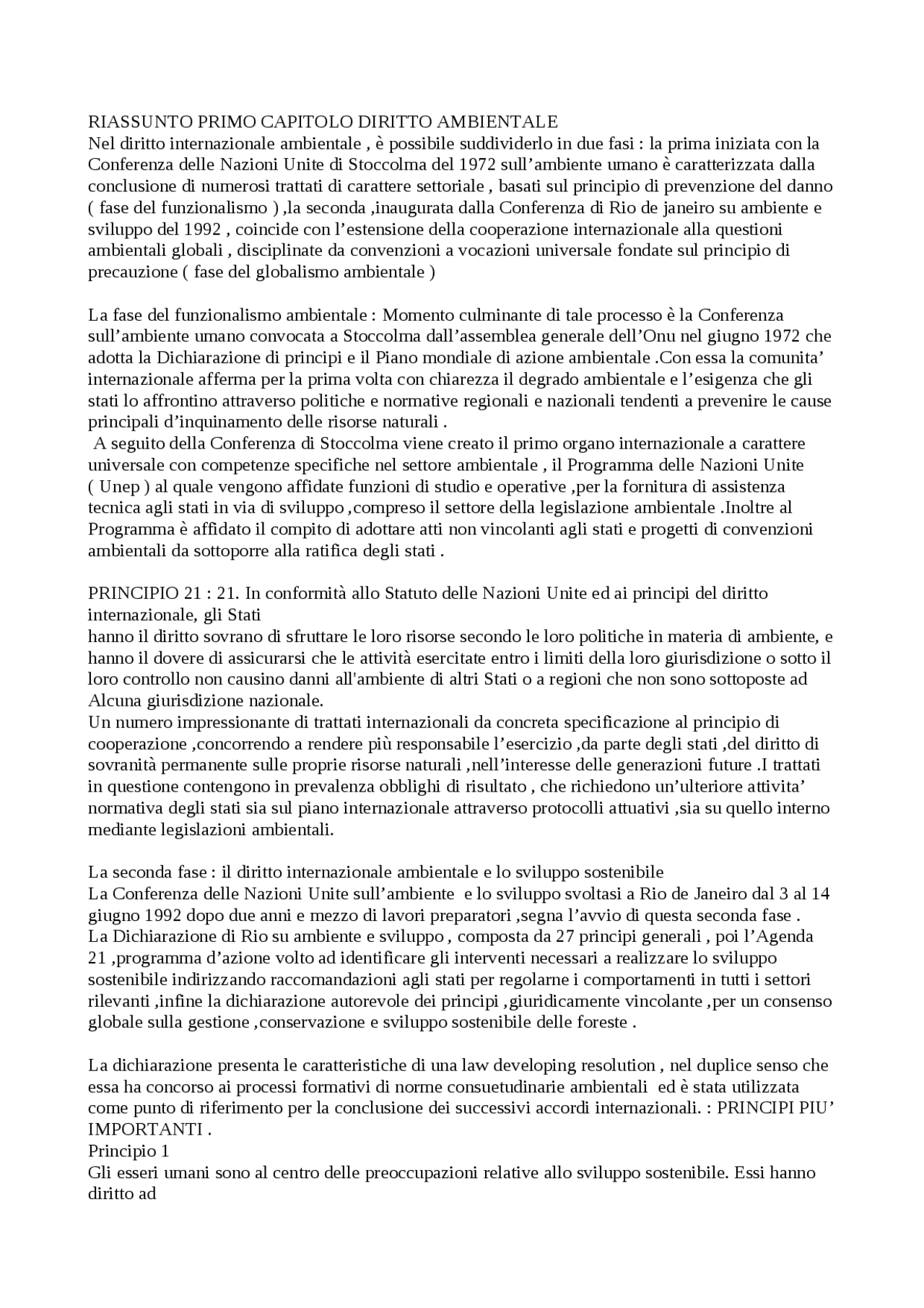 Esame Diritto Ambientale Marchisio Docsity