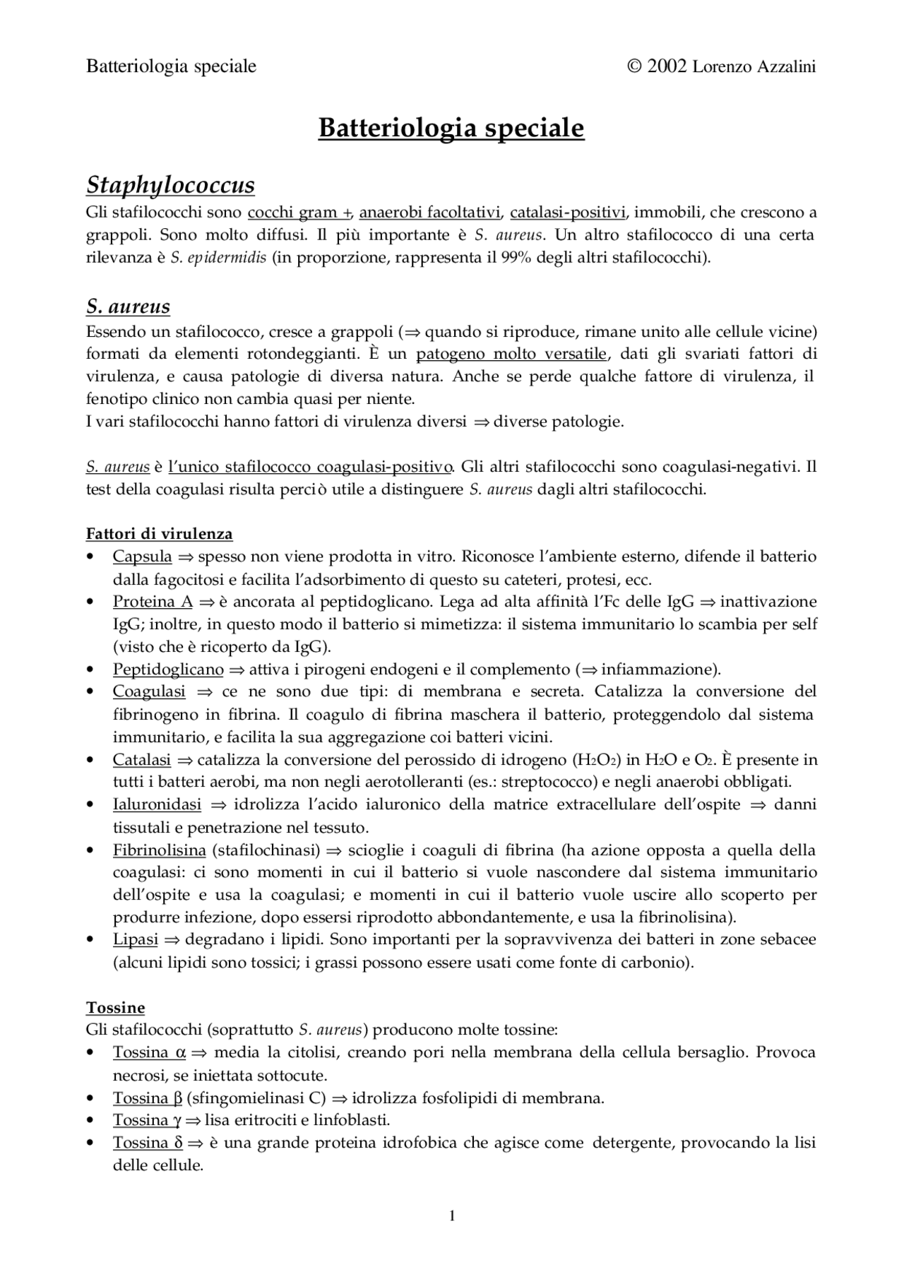 Batteriologia Speciale Resúmenes De Microbiología Docsity