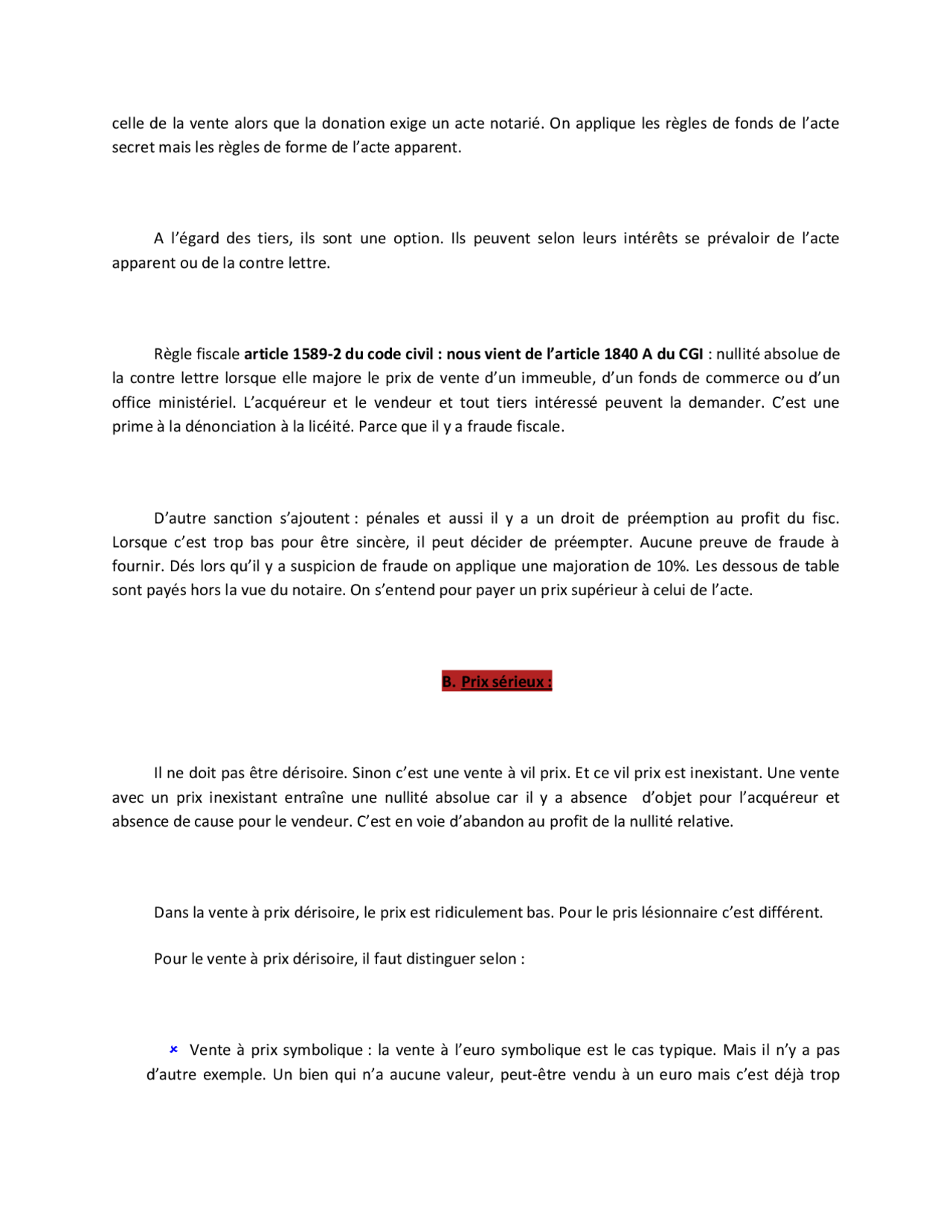 Notes Complètes Sur Le Droit Des Contrats Spéciaux 2° Partie Docsity