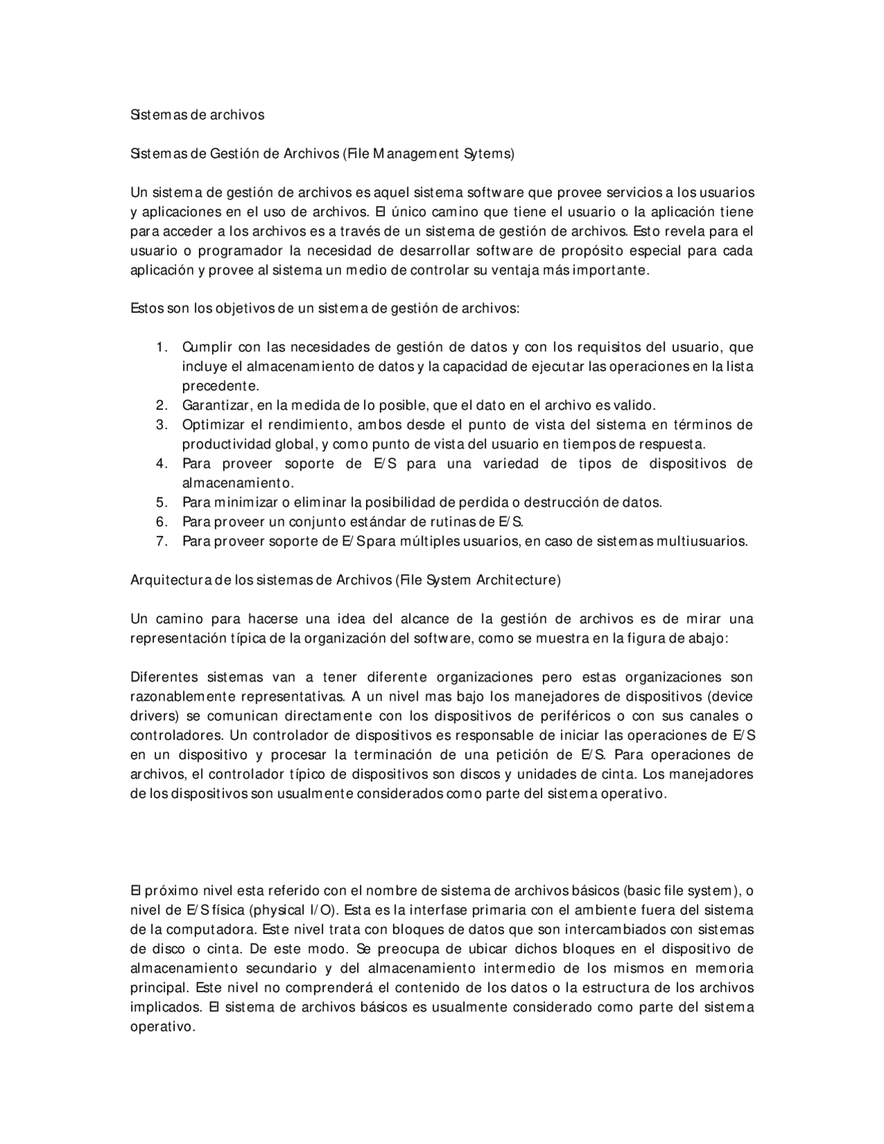 Apuntes Sobre Los Sistemas De Archivos Apuntes De Sistemas Operativos Docsity 