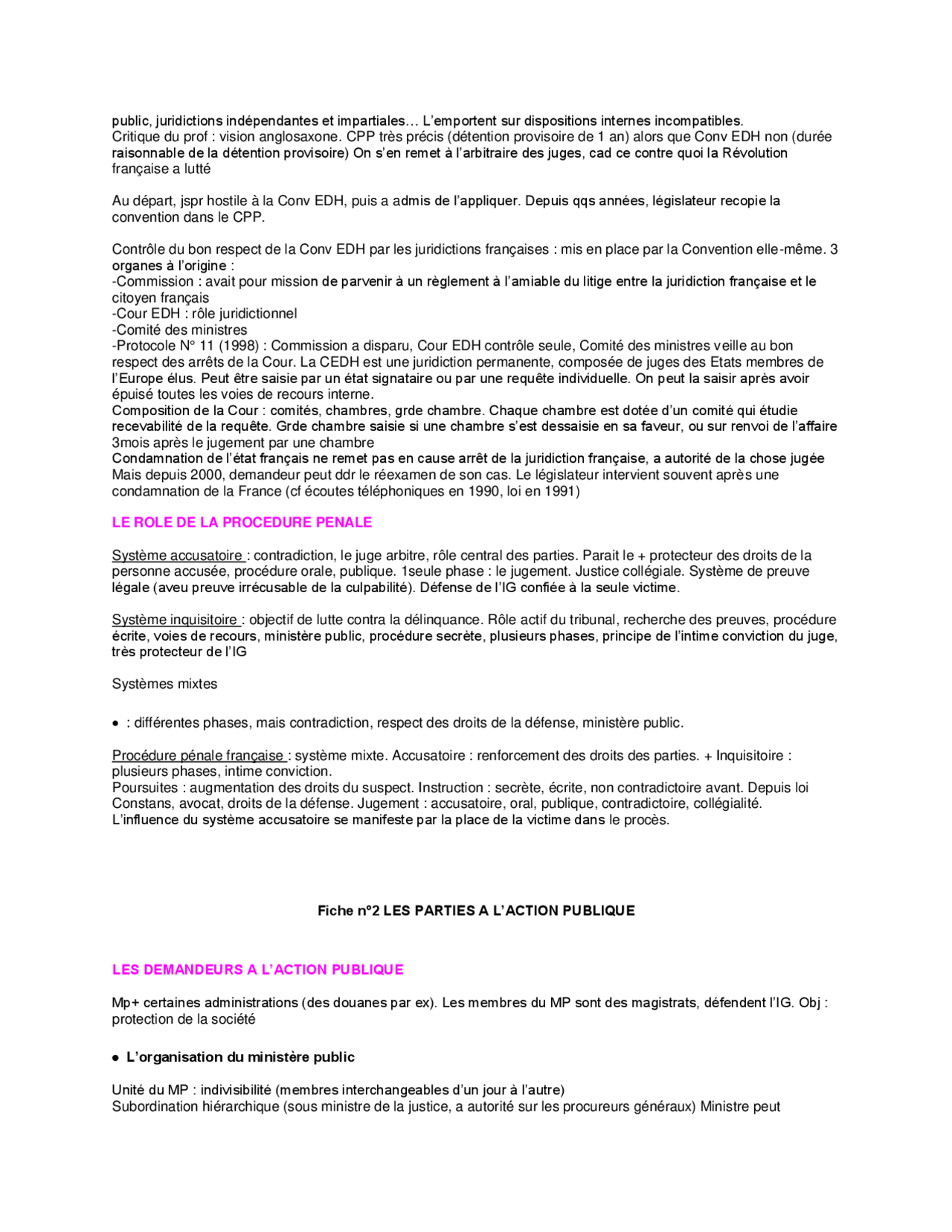 Notes Sur La Procédure Pénale 3° Partie Docsity