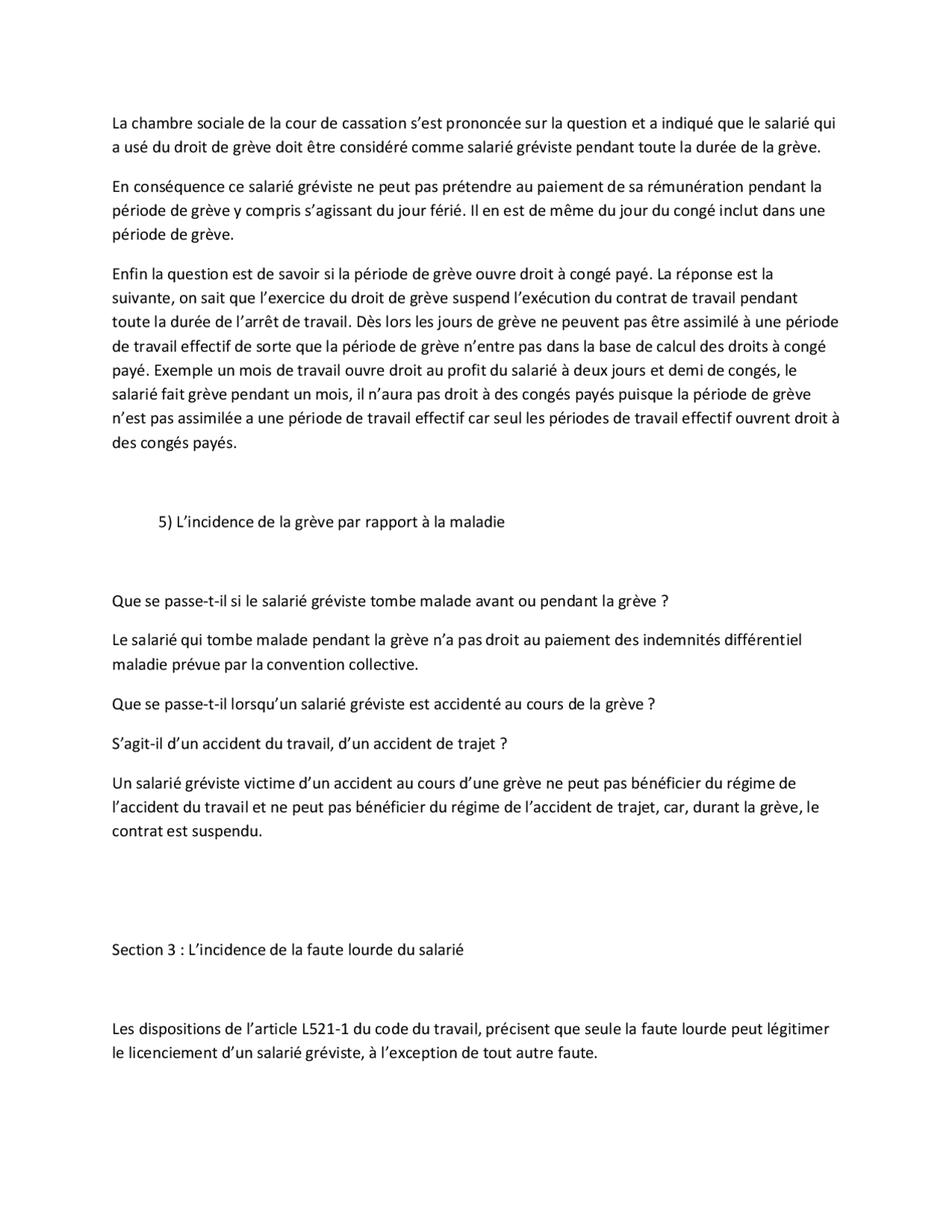 Notes Sur Le Droit Social 3° Partie Docsity