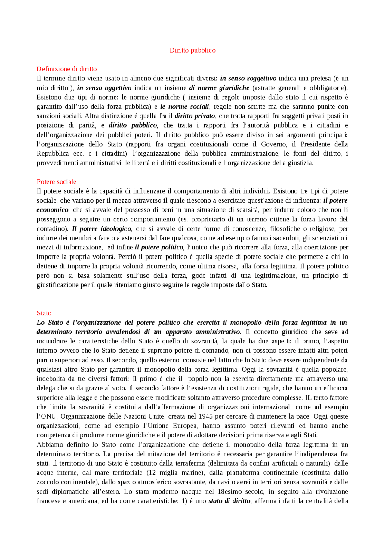 Diritto Pubblico Esame Prove Desame Di Diritto Pubblico Docsity